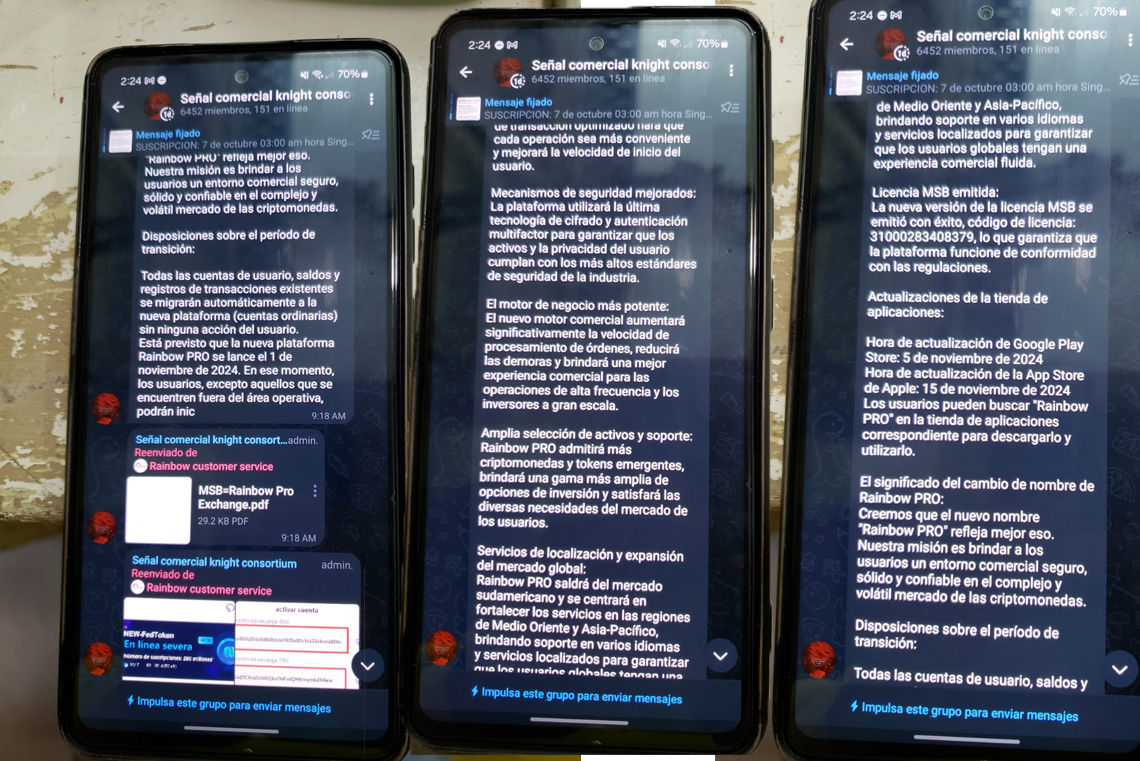 Rainbowex: ahora Knight Consortium mandó un dudoso documento y pide más ...