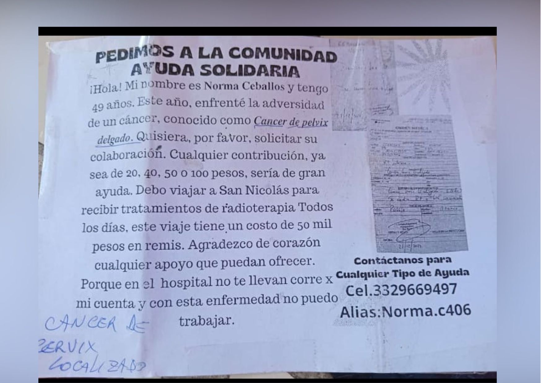 Continúa el pedido solidario para Norma Ceballos – Las últimas noticias ...