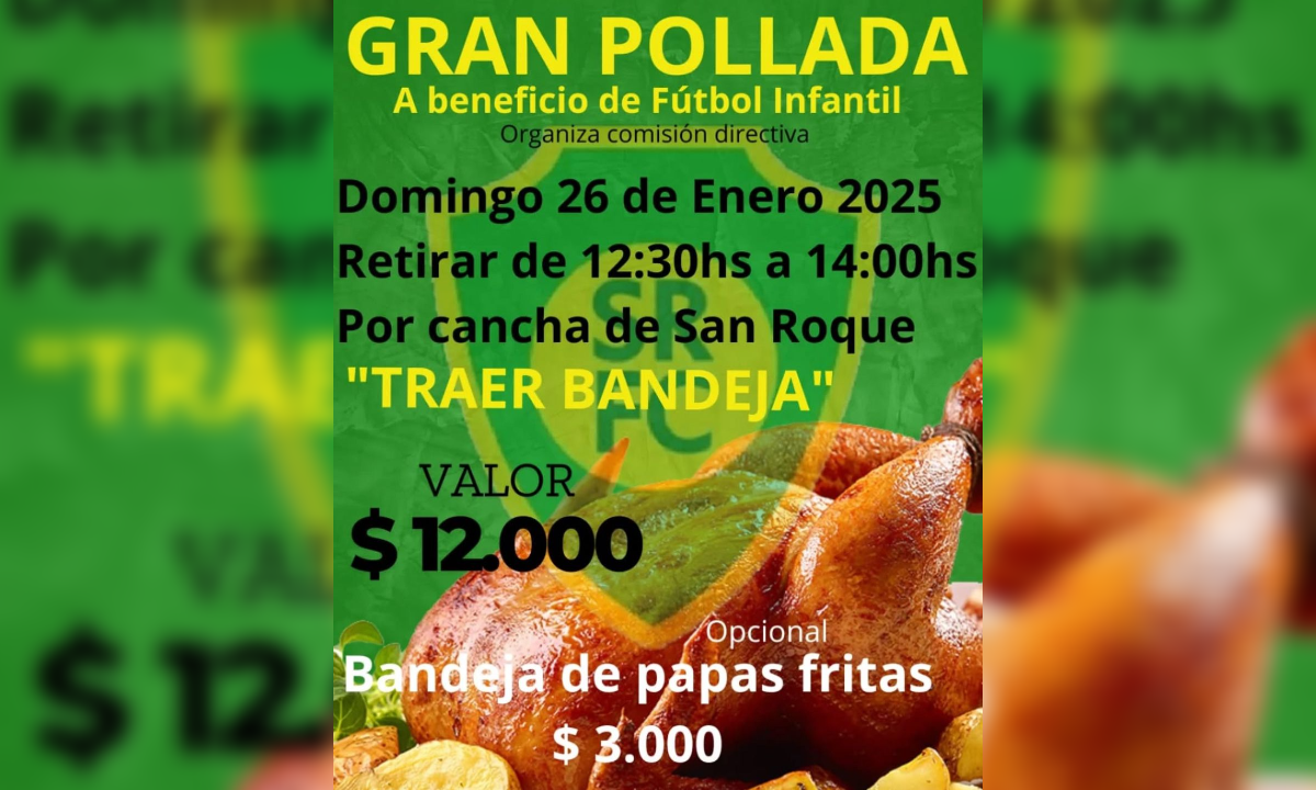 San Roque organiza una pollada a beneficio de su fútbol infantil – Las últimas noticias de San Pedro